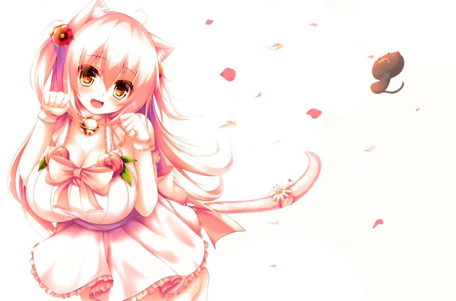 syroh shia flatpaddy animal ears cleavage dress nekomimi tail | #386333 | yande.re